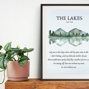 Taylor Swift the Lakes Lyric Digital Print, Instant Download, Printable ...