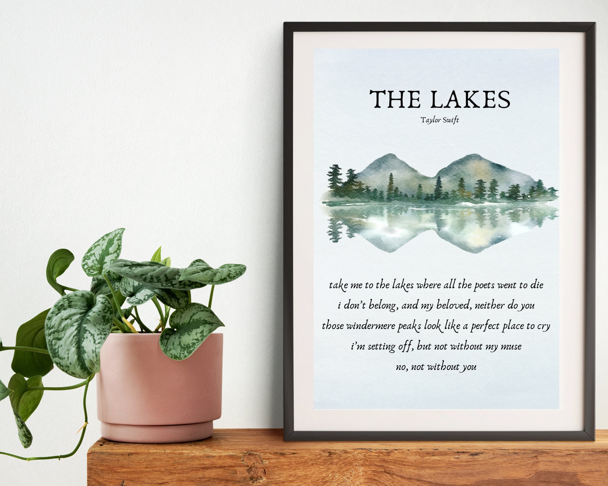 Taylor Swift the Lakes Lyric Digital Print, Instant Download, Printable ...