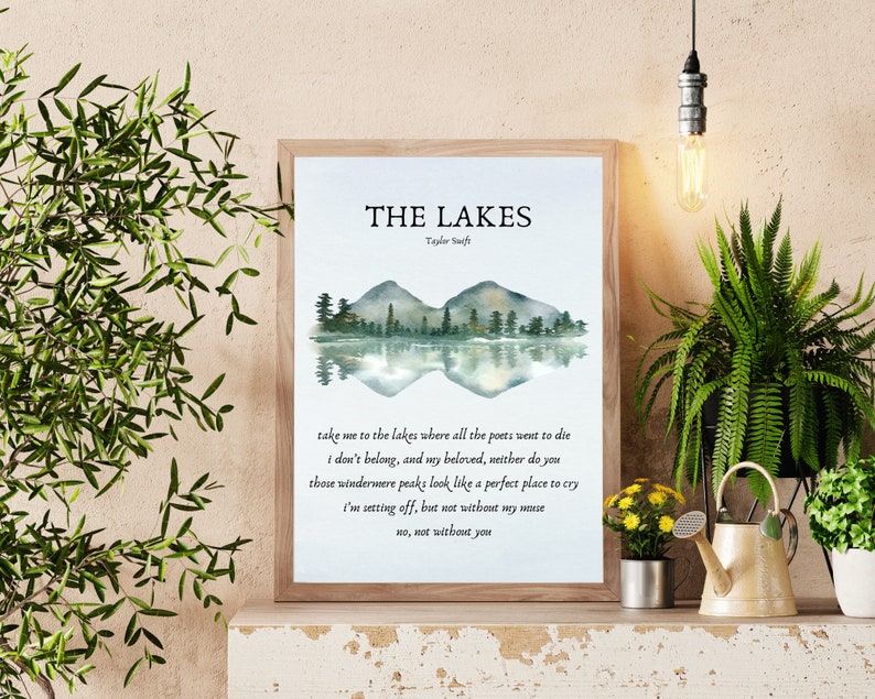 Taylor Swift the Lakes Lyric Digital Print, Instant Download, Printable ...