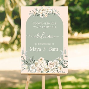 Personalized Taylor Swift Wedding Welcome Sign, Today Was A Fairy Tale ...