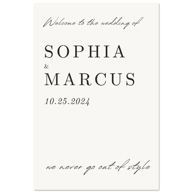 We Never Go Out OF Style Taylor Swift Inspired Wedding Foam Welcome ...