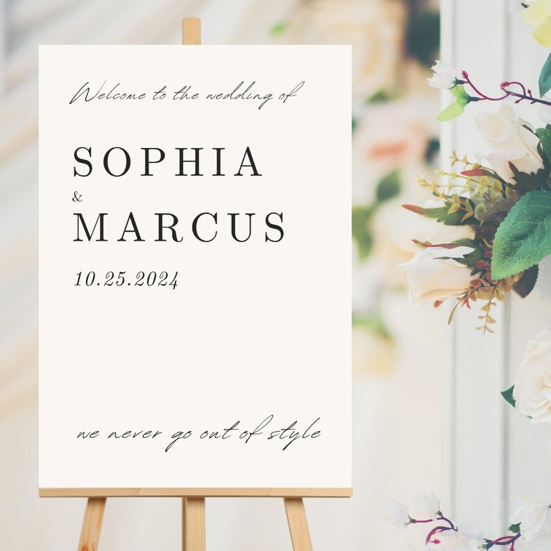 We Never Go Out OF Style Taylor Swift Inspired Wedding Foam Welcome ...