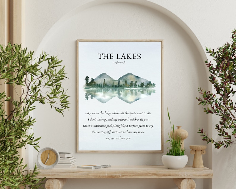 Taylor Swift the Lakes Lyric Digital Print, Instant Download, Printable ...