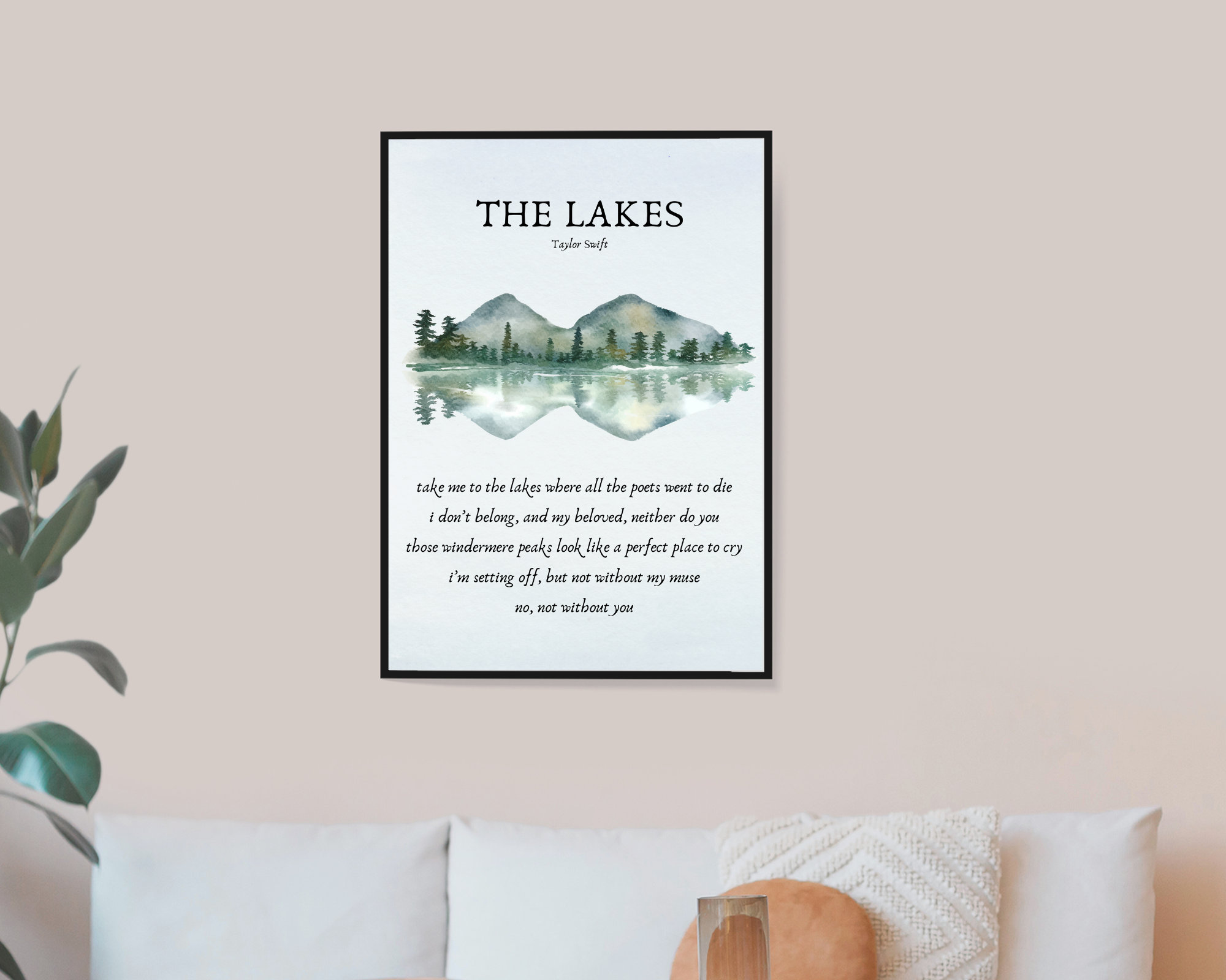 Taylor Swift the Lakes Lyric Digital Print, Instant Download, Printable ...