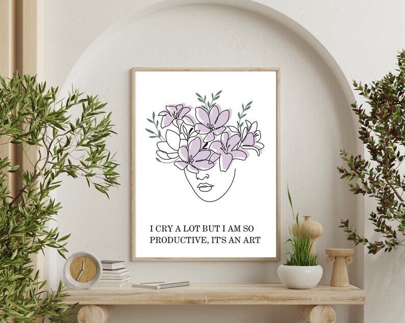I Cry A Lot but I Am so Productive It's an Art Digital Print 8x10 11x14 ...