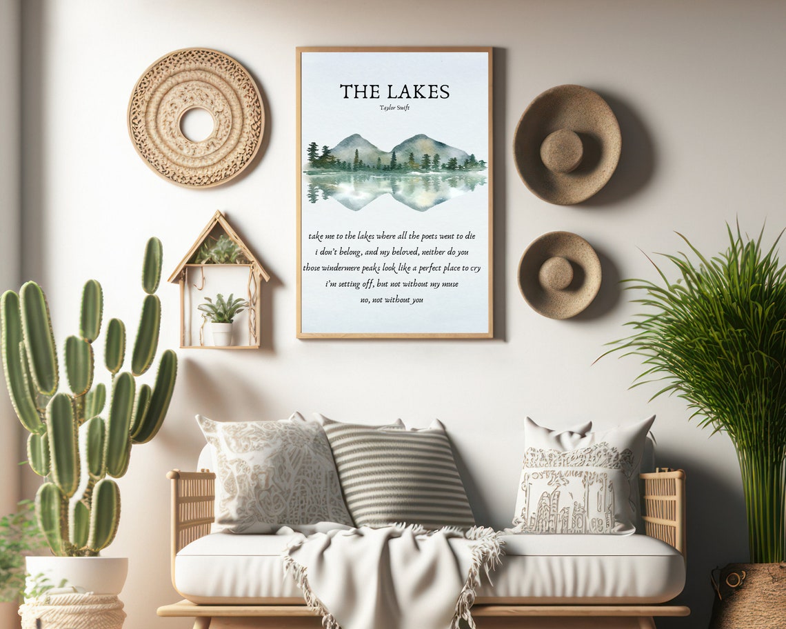 Taylor Swift the Lakes Lyric Digital Print, Instant Download, Printable ...