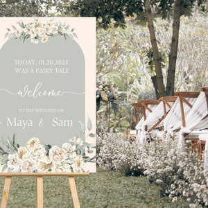 Personalized Taylor Swift Wedding Welcome Sign, Today Was A Fairy Tale ...
