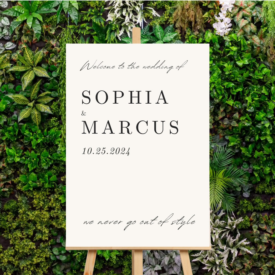 We Never Go Out OF Style Taylor Swift Inspired Wedding Foam Welcome ...