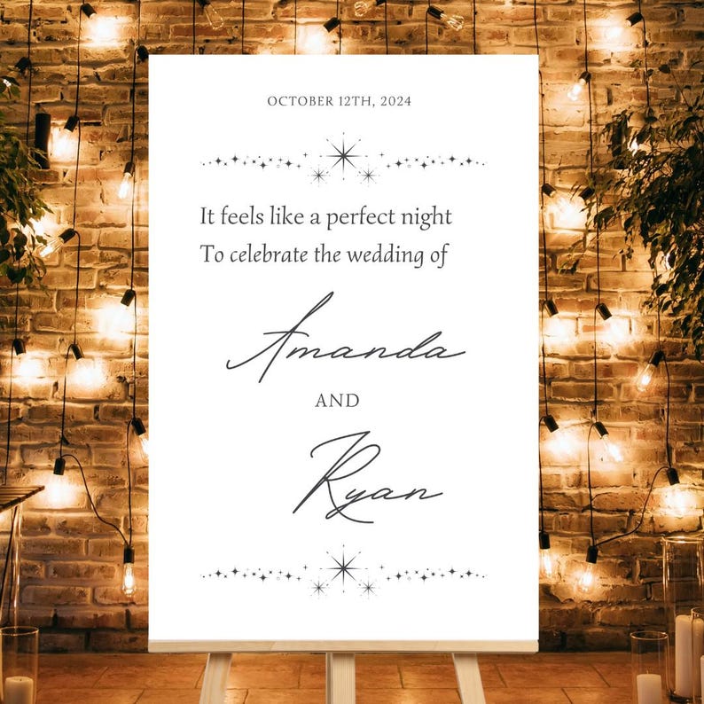 Taylor Swift Inspired Wedding Welcome Sign, It Feels Like A Perfect ...