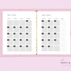 Minimal Style 2024 Monthly Planner, Printable Planner, 8.5 X 11 Size ...