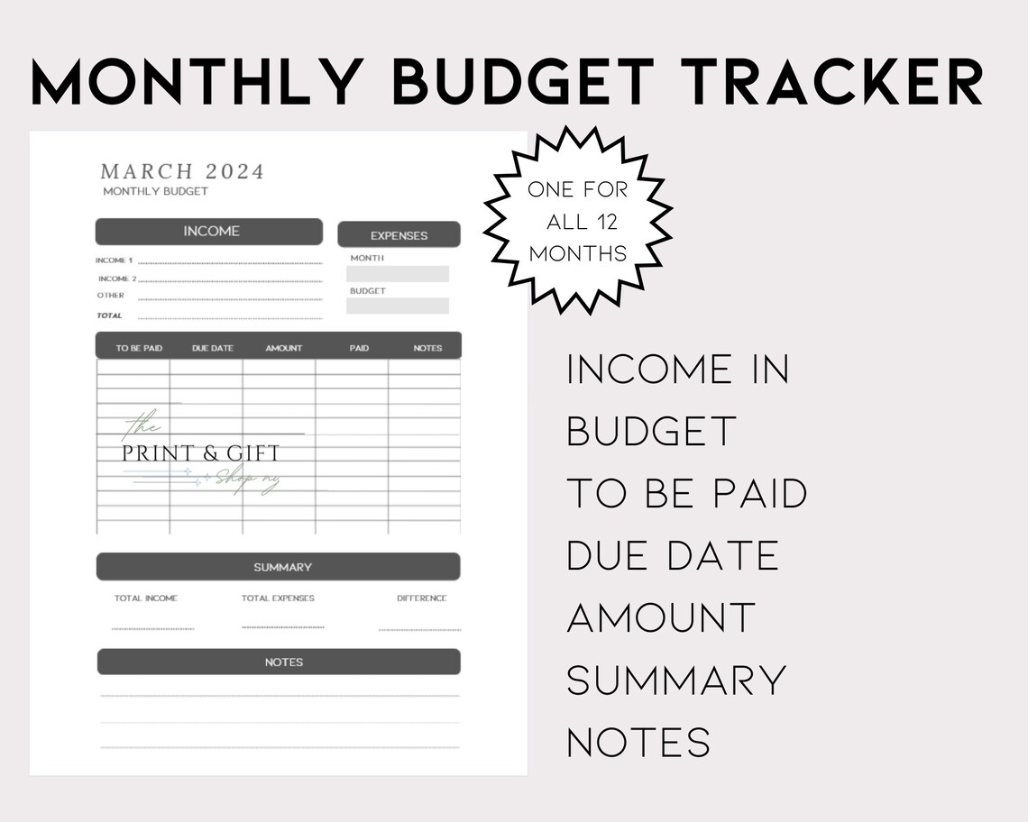 Minimal Style 2024 Monthly Planner, Printable Planner, 8.5 X 11 Size ...