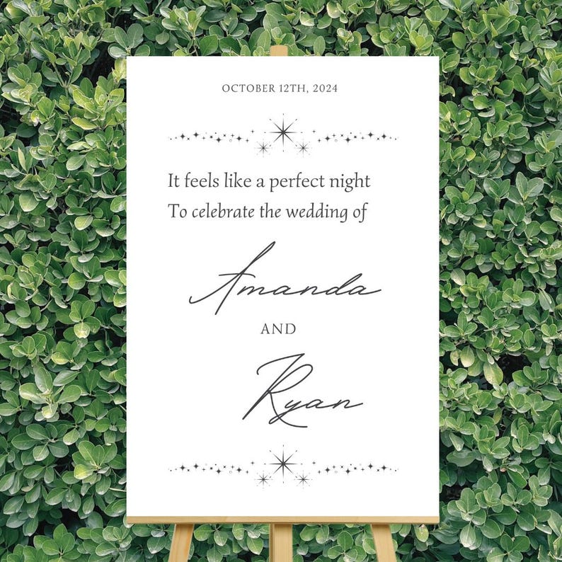Taylor Swift Inspired Wedding Welcome Sign, It Feels Like A Perfect ...