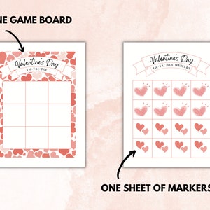 Printable Valentine's Day Tic Tac Toe Game Instant Printable Activity ...