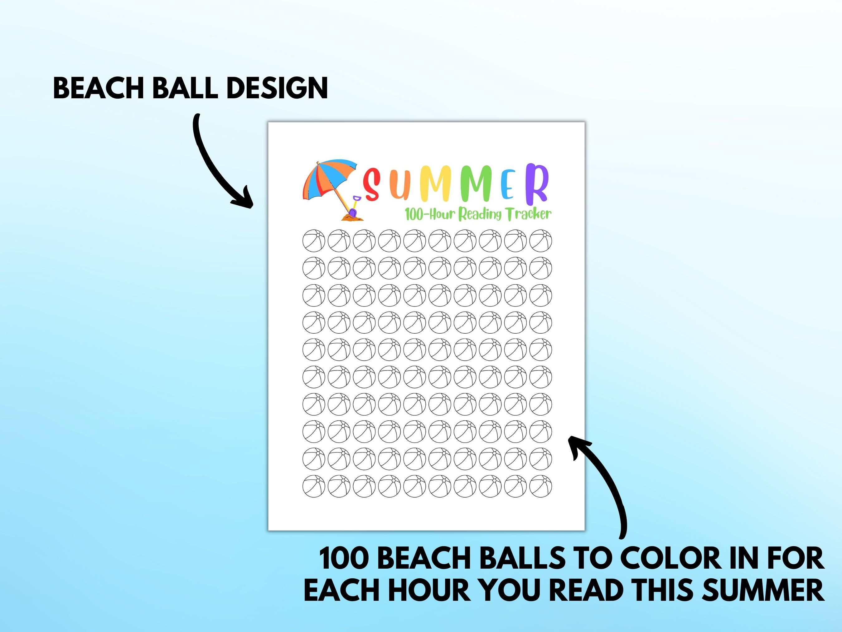 Summer Reading Challenge Log - Bundle of Five Designs - Beach and ...
