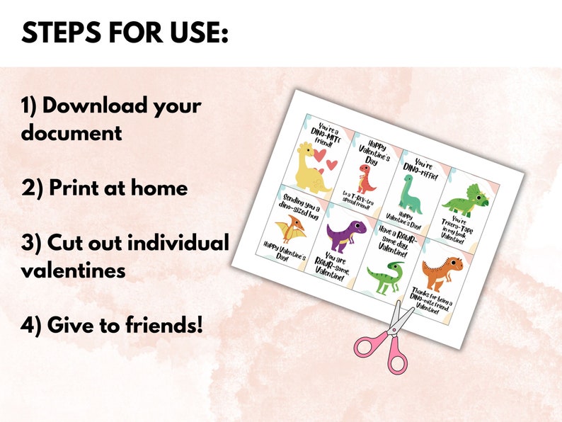 Printable DINO-MITE Valentine's Day Printable Classroom Valentines ...