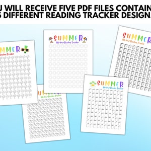 Summer Reading Challenge Log - Bundle of Five Designs - Beach and ...