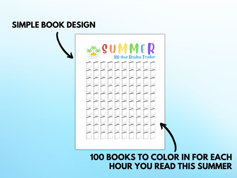 Summer Reading Challenge Log - Bundle of Five Designs - Beach and ...
