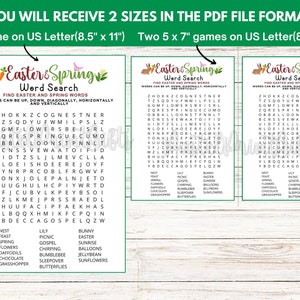Printable Easter and Spring Word Search | Easter and Spring Activity ...