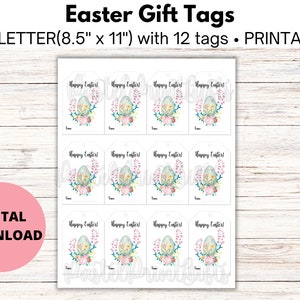 Easter Gift Tags| Printable Easter Tags| Peeps Easter Printable Tags ...