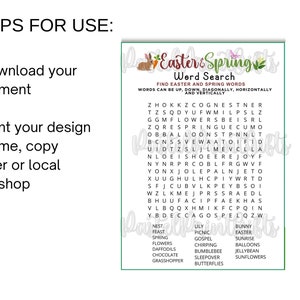 Printable Easter and Spring Word Search | Easter and Spring Activity ...