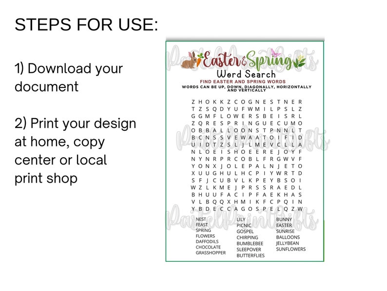 Printable Easter and Spring Word Search | Easter and Spring Activity ...