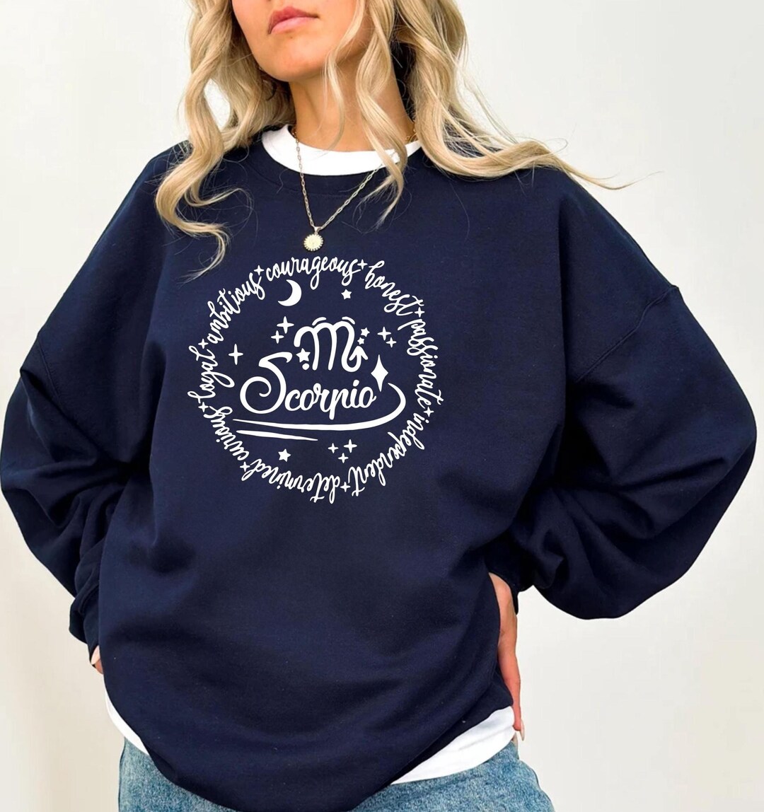 Zodiac Astrology Scorpio Sweatshirt Horoscope Gifts Scorpio Gifts ...
