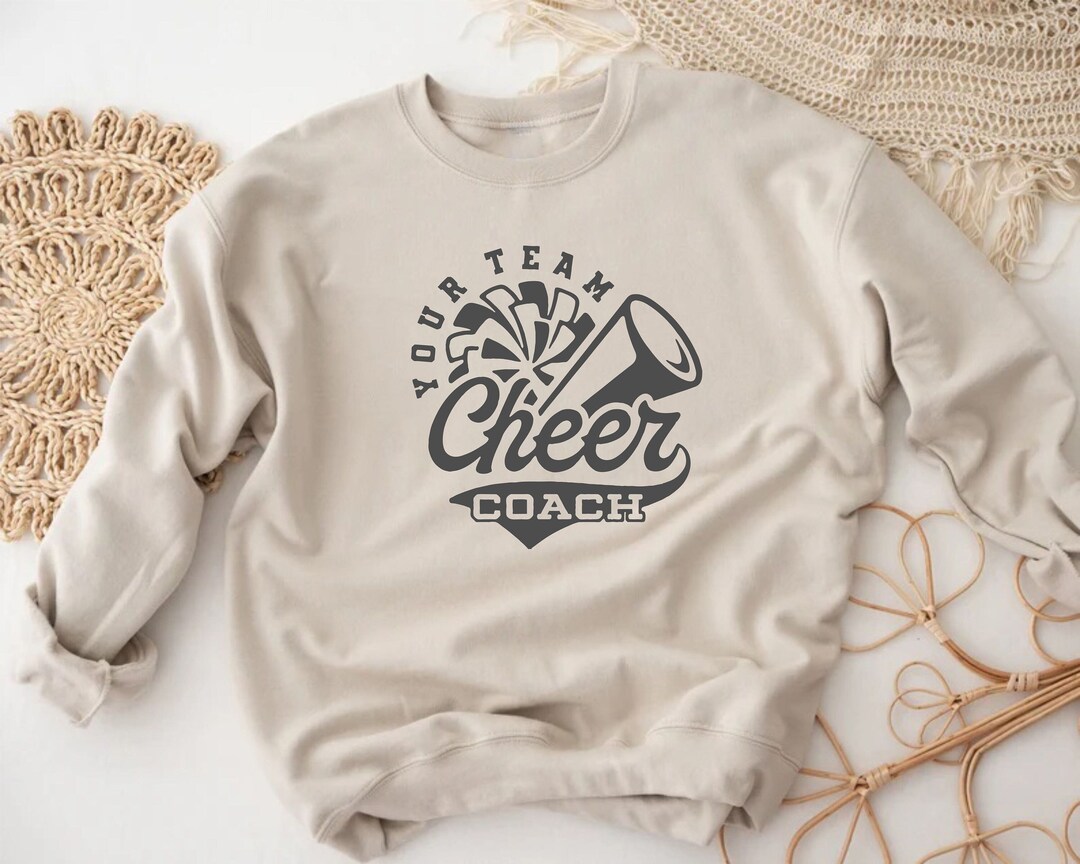 Personalized Cheer Coach Sweatshirt Custom Cheer Coach Sweater Custom ...