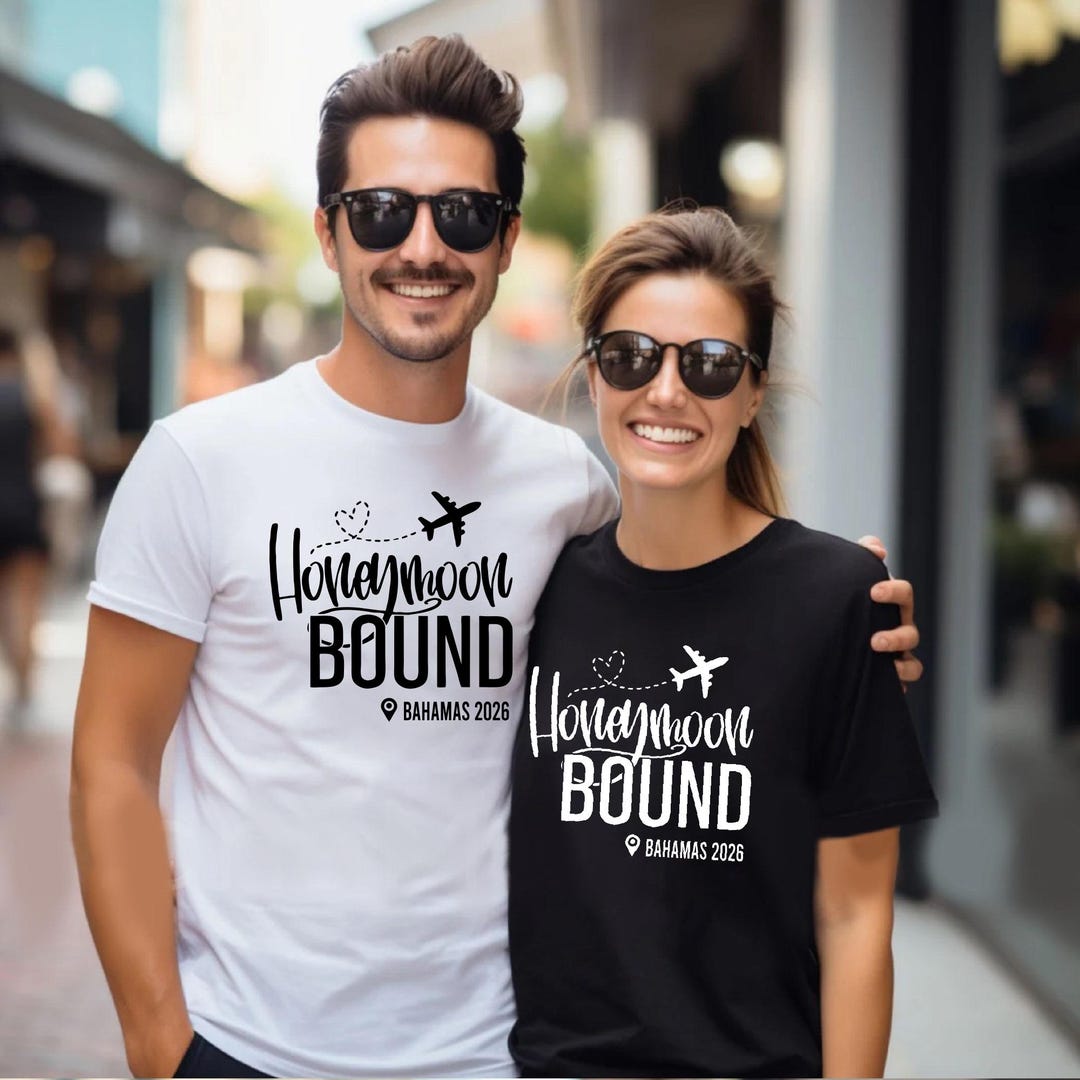 Custom Honeymoon Bound Shirt Couple Matching Honeymoon Tshirts ...