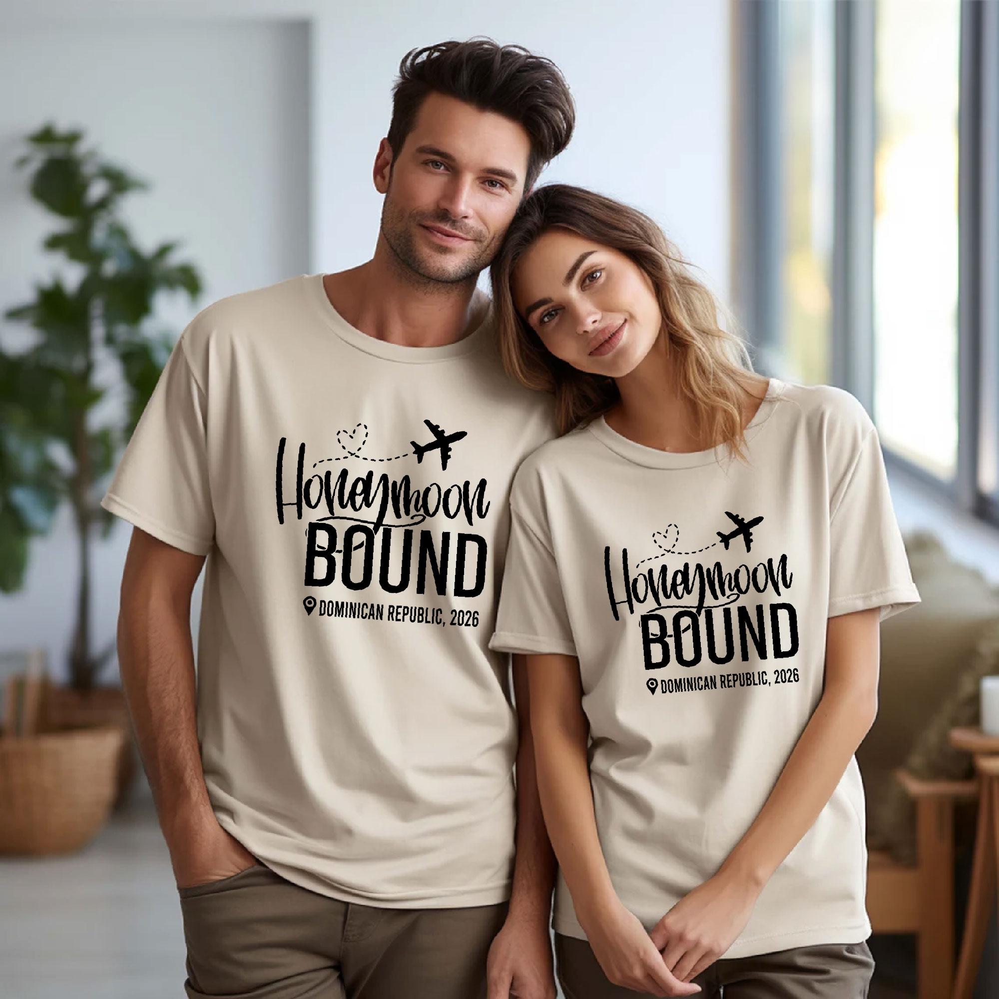 Custom Honeymoon Bound Shirt Couple Matching Honeymoon Tshirts ...