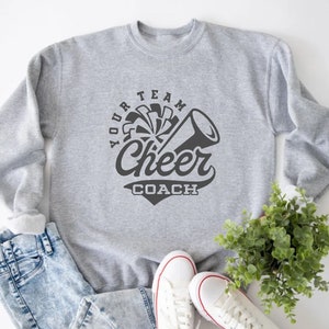 Personalized Cheer Coach Sweatshirt Custom Cheer Coach Sweater Custom ...