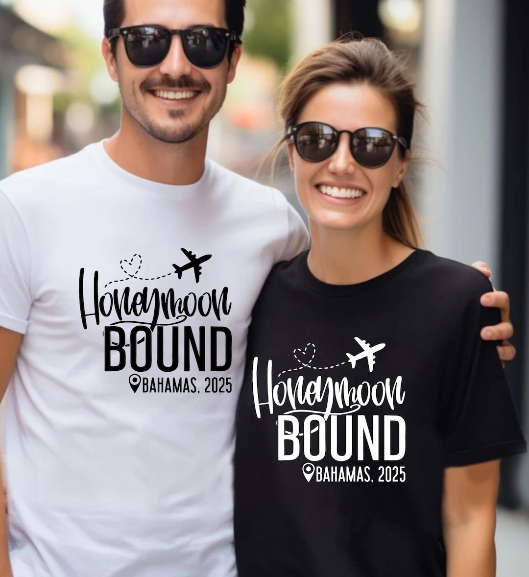 Custom Honeymoon Bound Shirt Couple Matching Honeymoon Tshirts ...