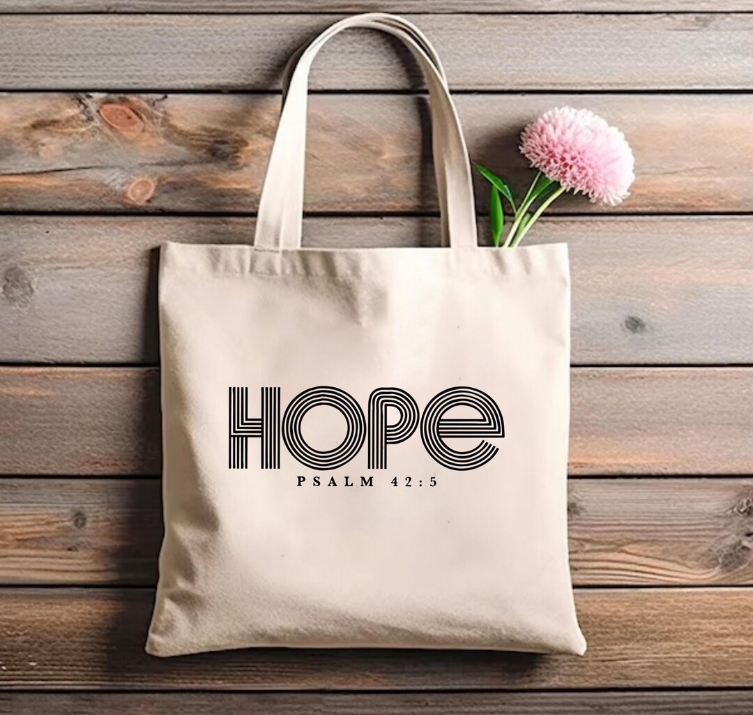 Inspirational Bible Christian Tote Bag Hope Shoulder Bag Mom Gift Faith ...