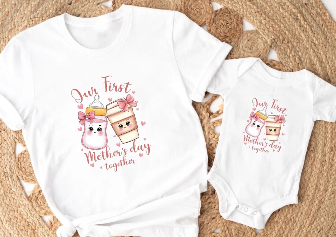 First Mothers Day Matching Shirts Mom and Baby Gift New Mom Gift ...
