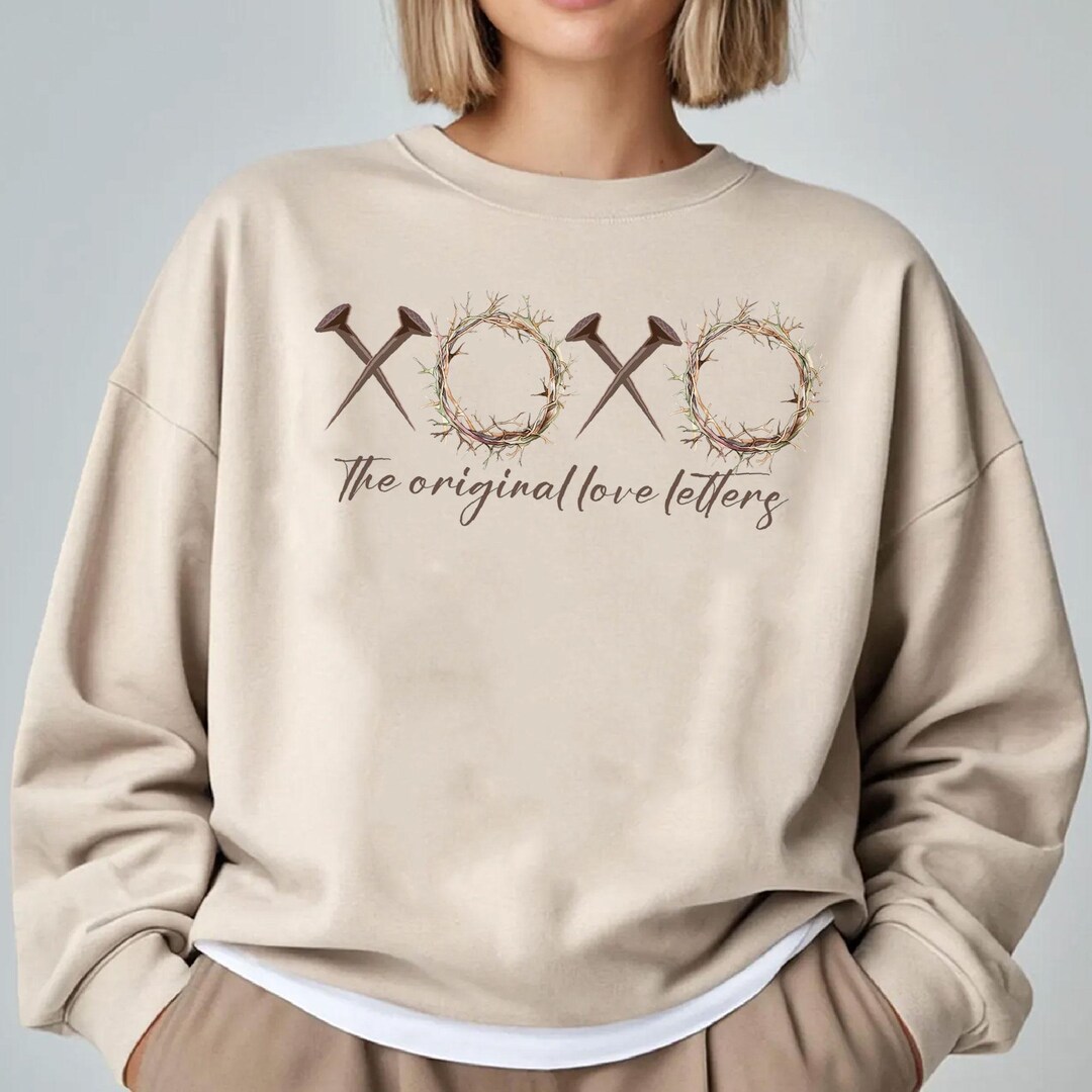 XOXO Jesus Sweatshirt Crown of Thorns Good Friday Easter Sweatshirt ...