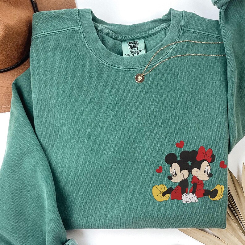 Matching Couple Embroidery Disney Sweatshirt Comfort Colors Anniversary ...