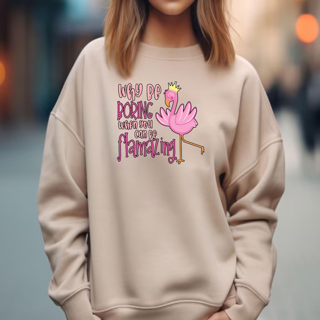 Positive Quotes Funny Flamingo Sweatshirt Motivational Quotes Flamingo ...