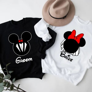 Disney Bride and Groom Matching Sweatshirt Couple Matching Disney ...