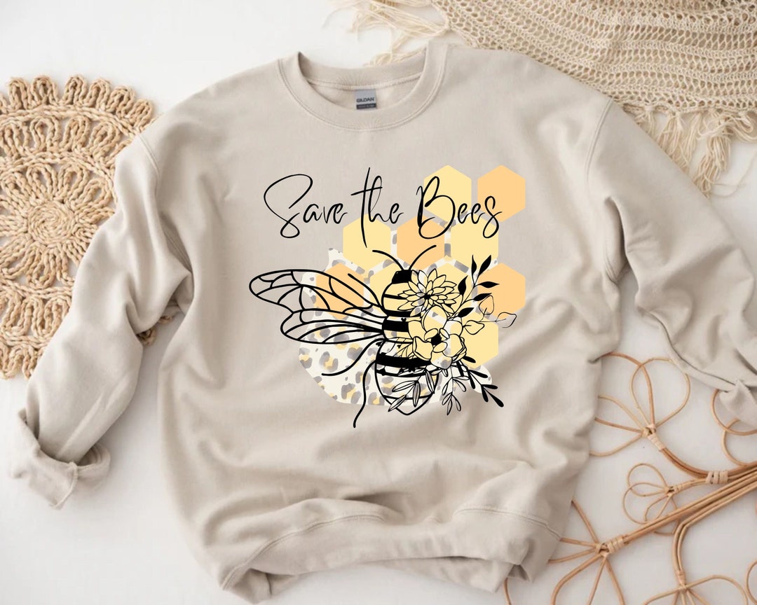 Save the Bees Sweatshirt Bee Sweater Conserve Endangered Bees Animal ...