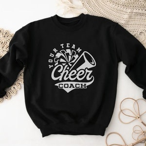Personalized Cheer Coach Sweatshirt Custom Cheer Coach Sweater Custom ...