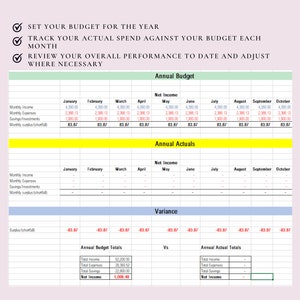 Monthly Budget Spread Sheet | Bi-monthly Budget | Excel Budget Template ...