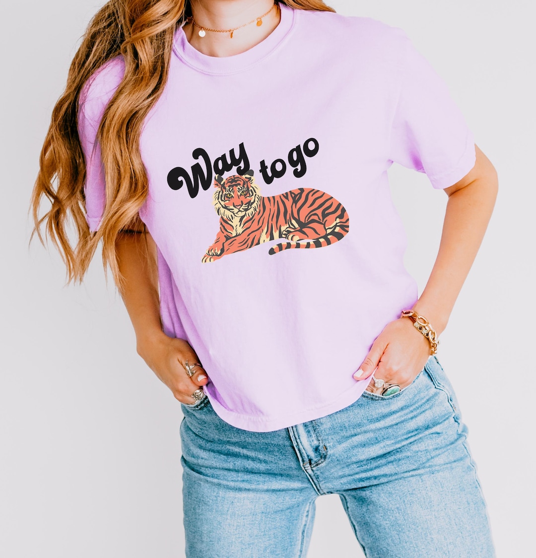 Way to Go Tiger Cropped Boxy Tshirt - Etsy
