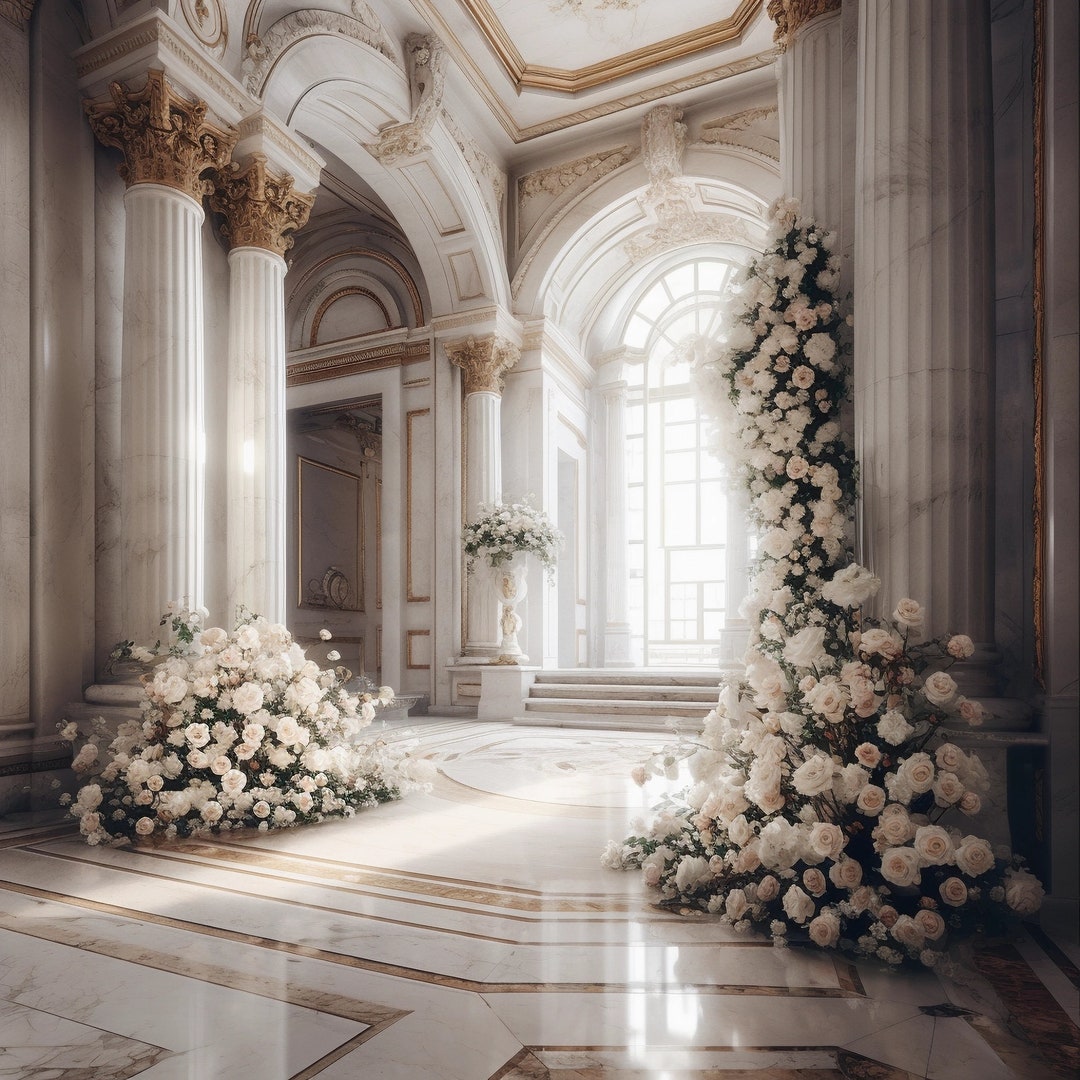 Elegant White Room Photography Backdrop, Photoshop Overlays, Studio ...