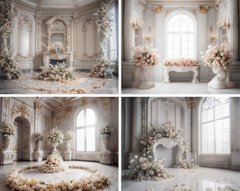 Elegant White Room Photography Backdrop Photoshop Overlays - Etsy