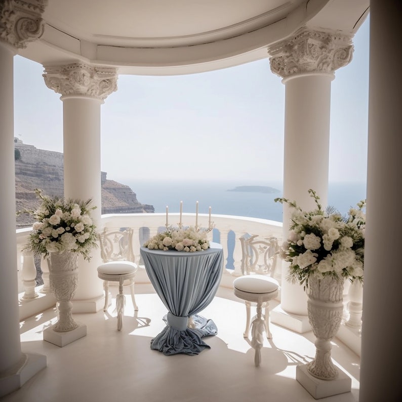 Greek Balcony (5 Pack) Backdrop, Floral Digital Backdrop Overlay ...