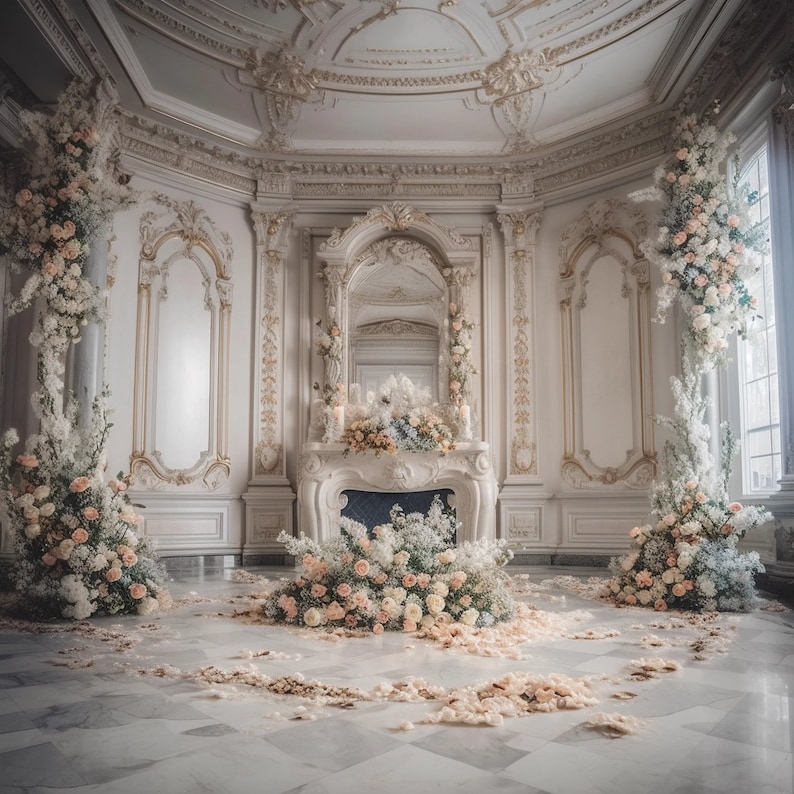 Elegant White Room Photography Backdrop, Photoshop Overlays, Studio ...