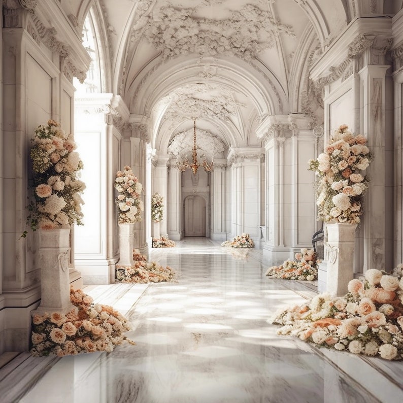 Elegant White Room Digital Photography Backdrop, Photoshop Overlays ...