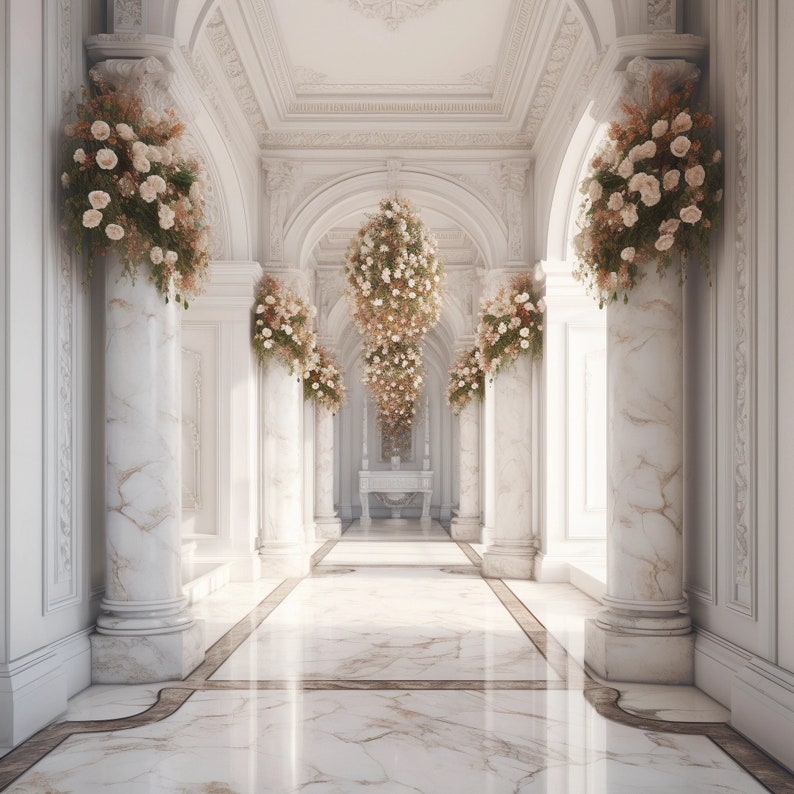 Elegant White Room Photography Backdrop, Photoshop Overlays, Studio ...