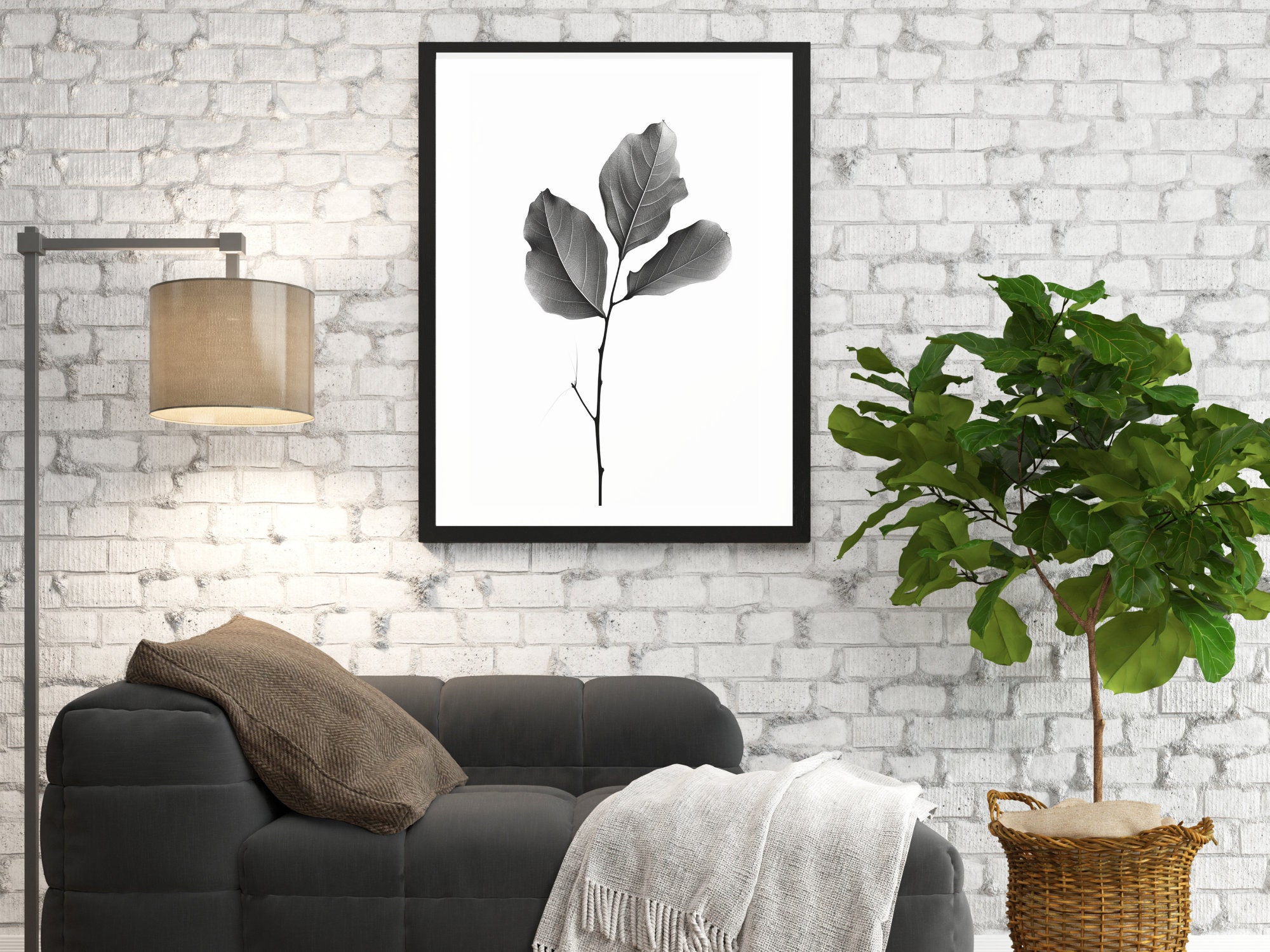 Minimalist Art | Nature Sketch | Botanical Sketch | Nature Art | Black ...