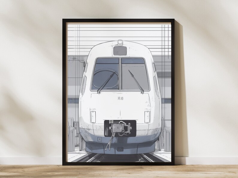 Minimalist Art | Bullet Train Sketch | Asian Inspired Art | Japan ...