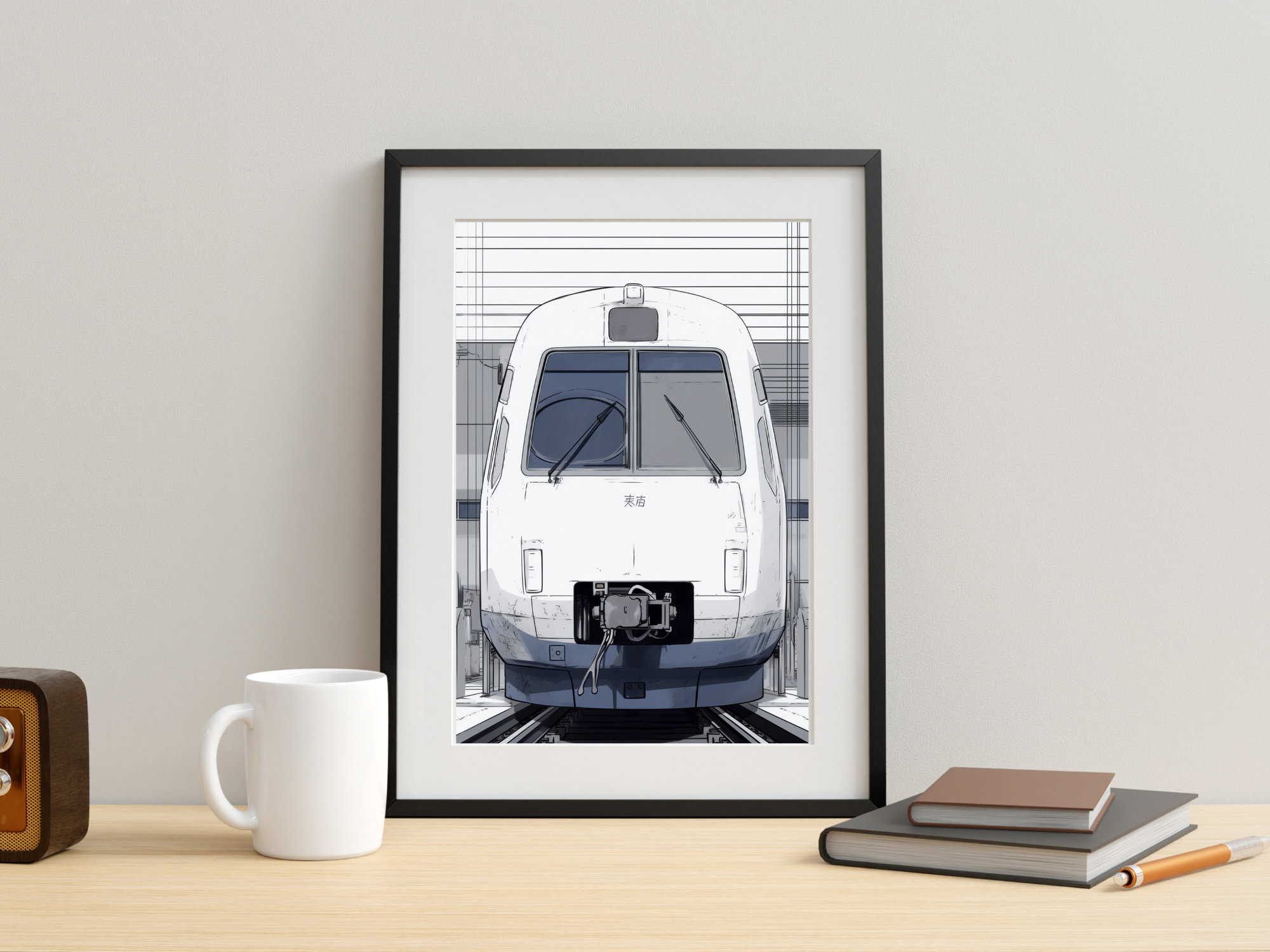 Minimalist Art | Bullet Train Sketch | Asian Inspired Art | Japan ...